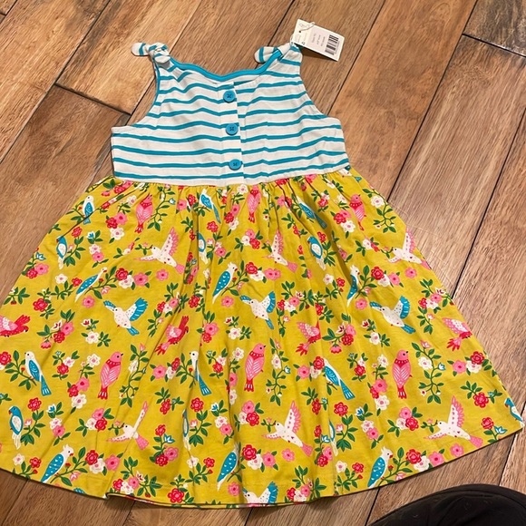 Mini Boden | Dresses | Nwt Mini Boden Dress Birds Striped Girls 45 Y ...